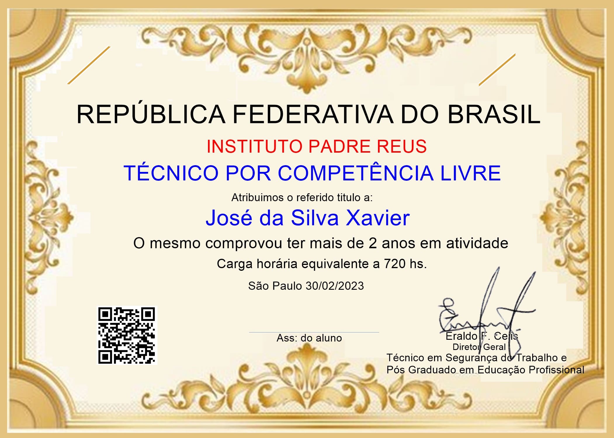 Técnico por Competência Livre - INSTITUTO PADRE REUS